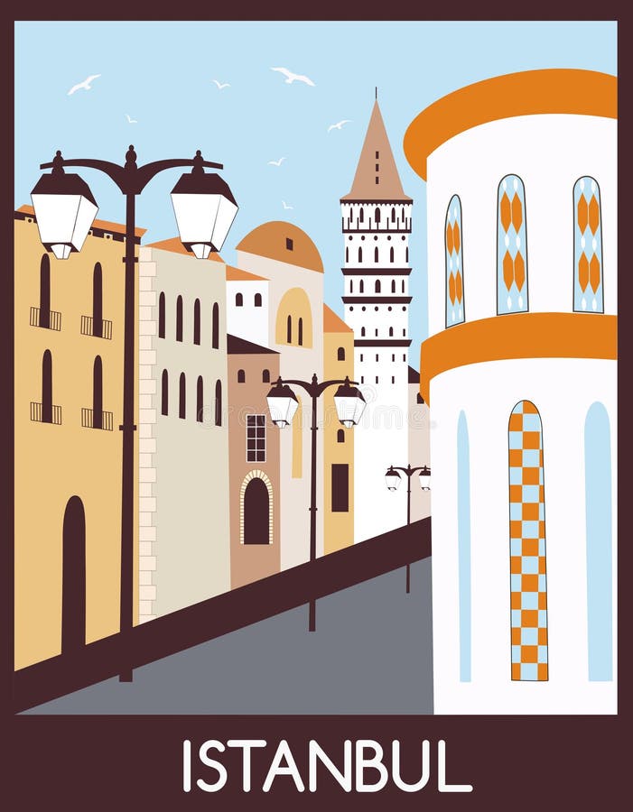 Istanbul Ferry Vector Illustration in the Istanbul Stock Vector ...