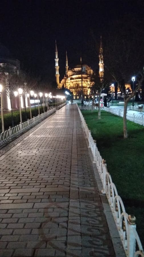 Istanbul night view stock photo. Image of sultanakhmet - 105824122