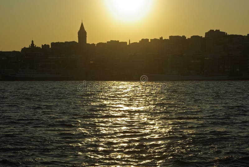 Istanbul in sunset stock image. Image of tower, turkey - 22728839