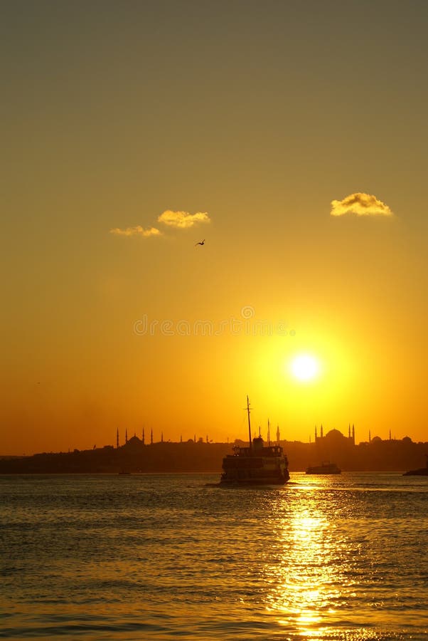 Istanbul sunset stock image. Image of middle, mideast - 33205475