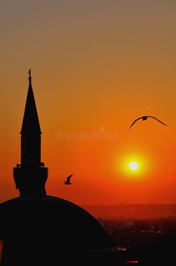 Istanbul sunset stock photo. Image of east, church, landmark - 39512420