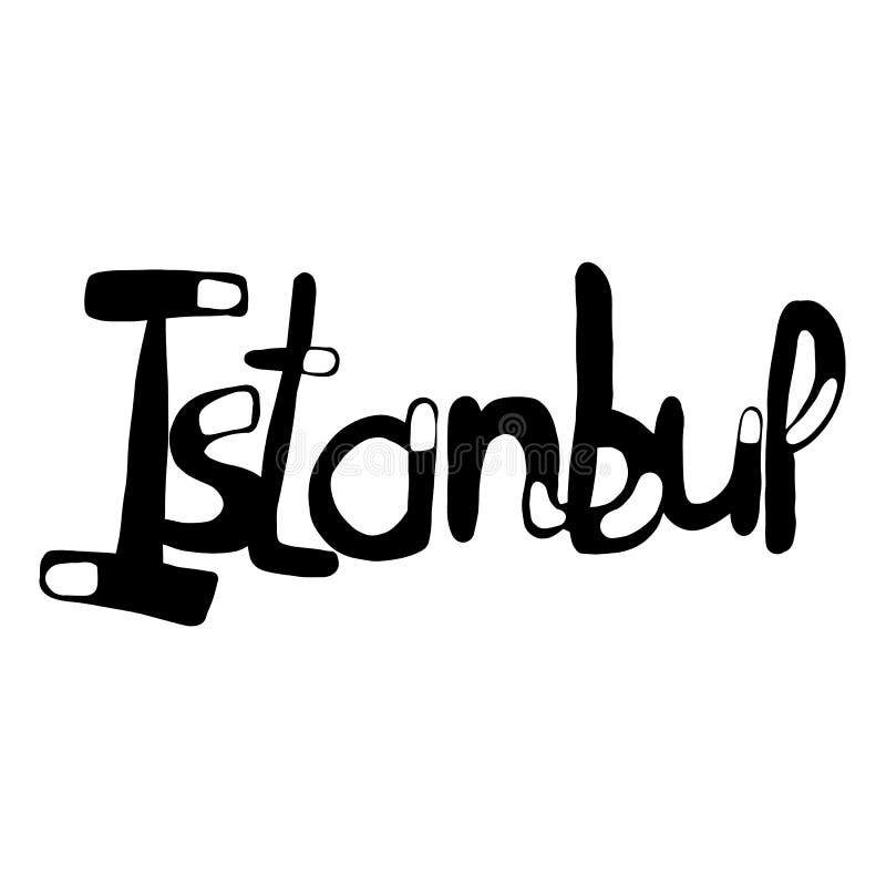 Istanbul, Text Design. Vector Calligraphy. Typography Poster. Usable As ...