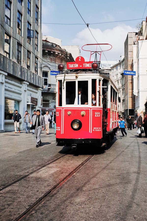 Istanbul Tram at Taksim Area, ISTANBUL, TURKEY Editorial Image - Image ...
