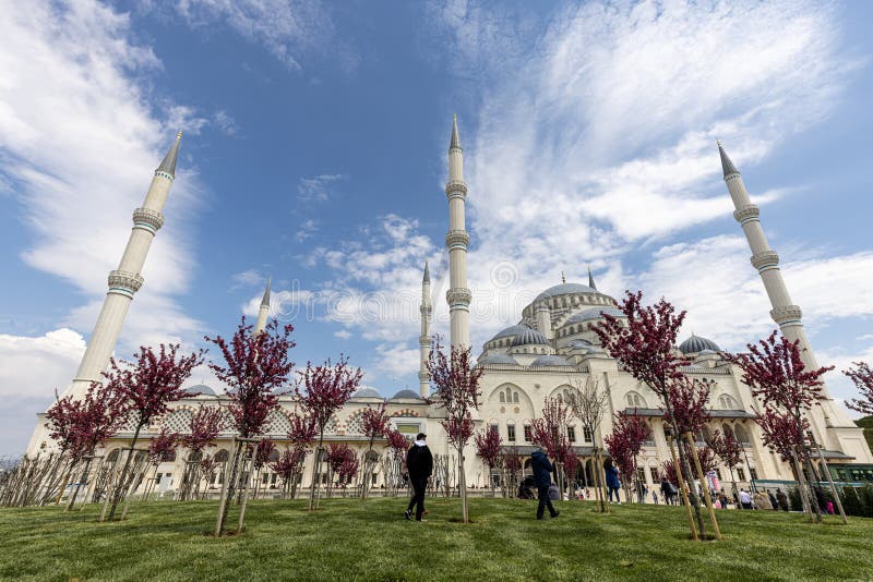 Istanbul, Turkey April 21, 2023 Istanbul Camlica Mosque Camlica Hill ...