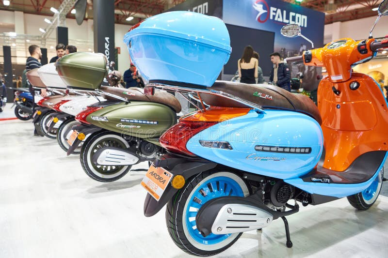 Istanbul, Turkey, April 28, 2023 Retro Scooters at Exhibition Editorial ...