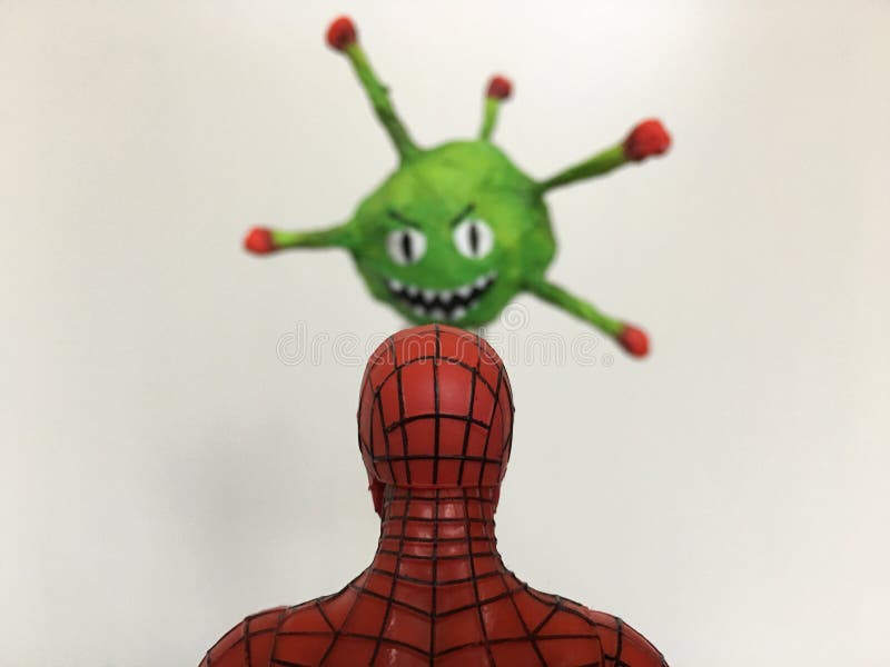 Spider-Man VS the virus editorial stock photo. Image of coronavirus ...