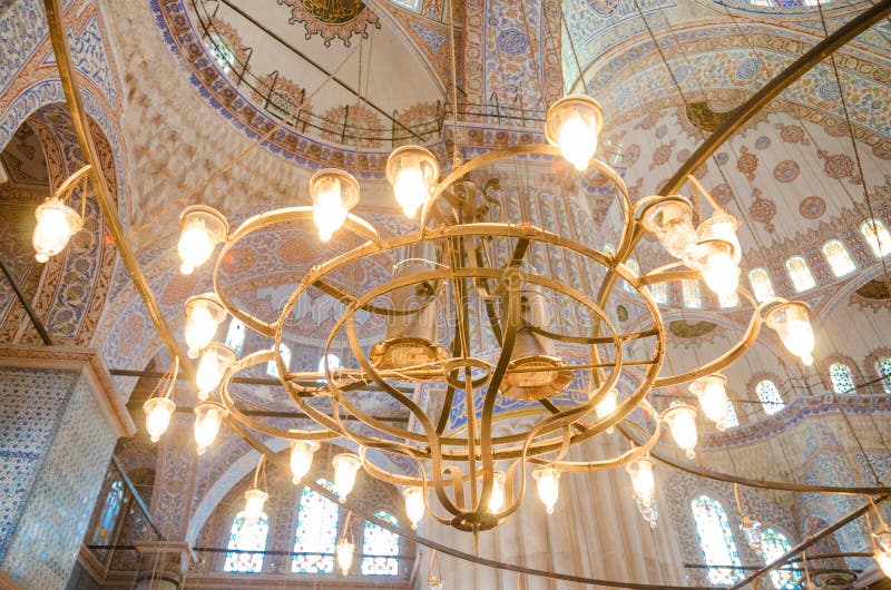 Interior of Famous Blue Mosque in Istanbul, Turkey Editorial ...
