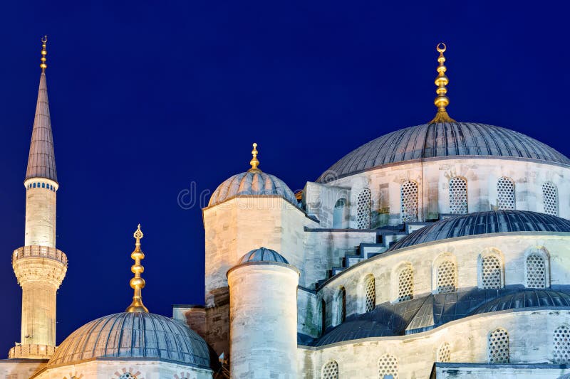 Istanbul Turkey. the Blue Mosque at Sunset Stock Photo - Image of tomb ...
