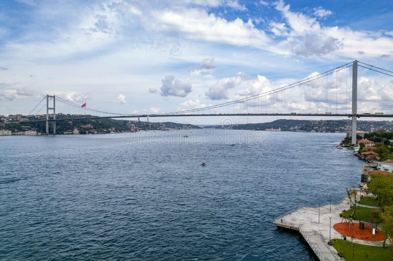 ISTANBUL, TURKEY. Istanbul Bosphorus Bridge Aerial View Stock Image ...