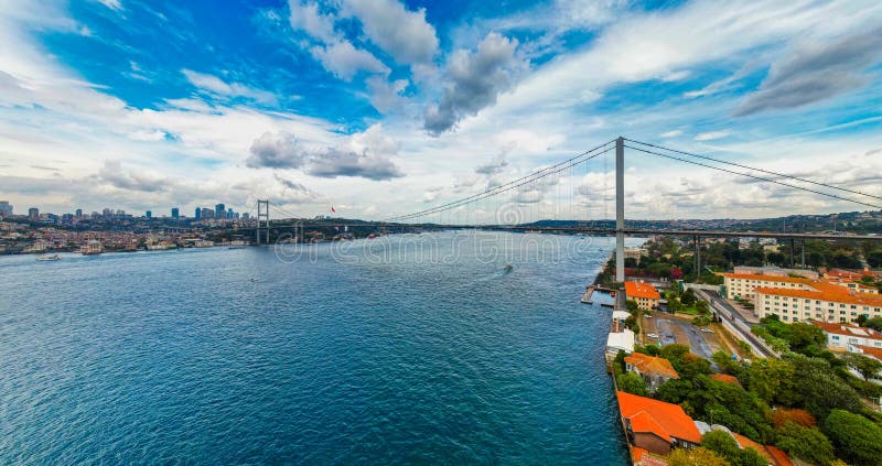 ISTANBUL, TURKEY. Istanbul Bosphorus Bridge Aerial View Stock Image ...