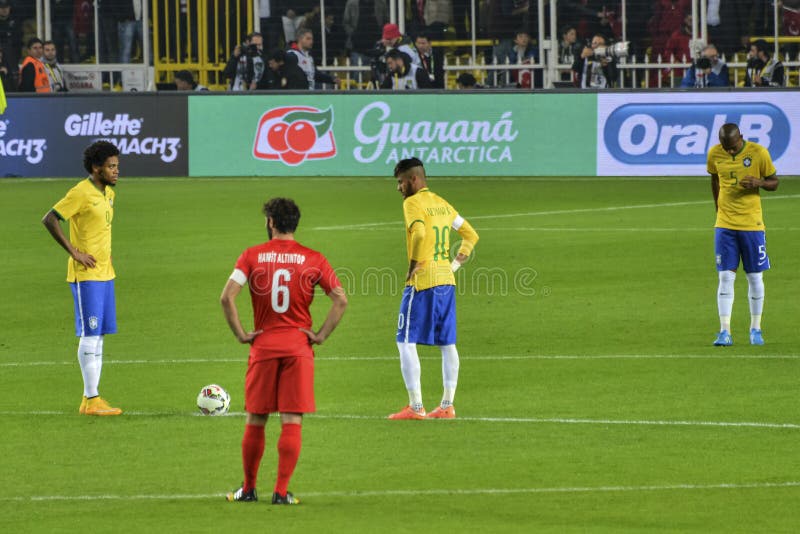 12-11-2014 Istanbul-Turkey Turkey-Brazil Special Match Editorial Stock ...