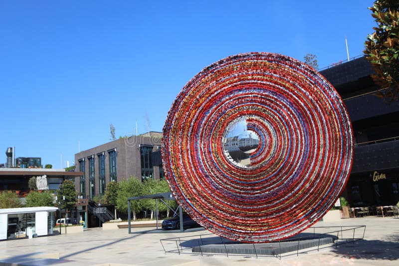 08-08-2023 Istanbul - Turkey: Colorful Circular Sculpture in Istanbul ...