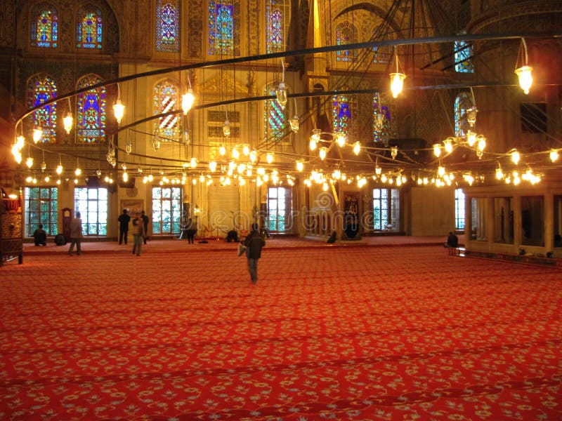 Istanbul, Turkey - December 22, 2008: the Interior of Blue Mosque of ...