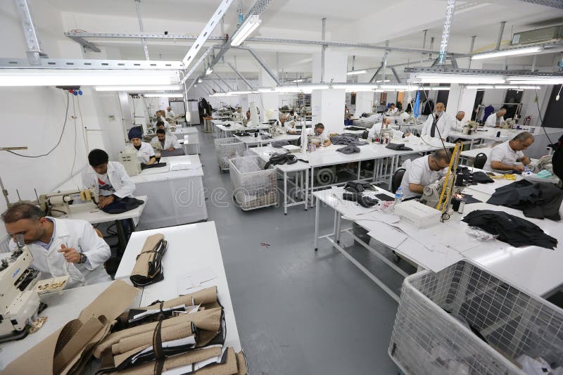 Textile Workers Work in a Textile Factory Editorial Image - Image of ...