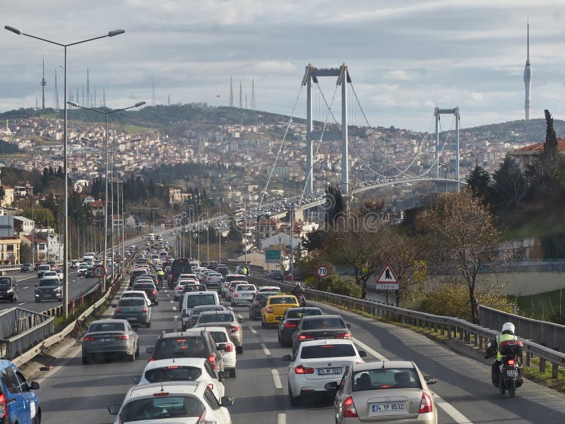 Road near Istanbul, Turkey editorial photography. Image of welcome ...