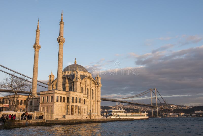 Ortakoy Mosque and Bosphorus Bridge in Istanbul Editorial Image - Image ...