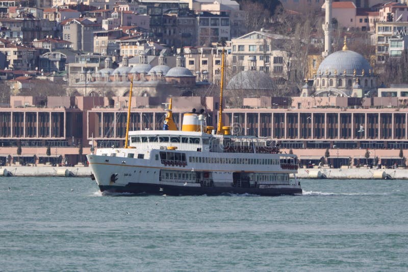 20-02-2023 Istanbul-Turkey: Ferry Journey on the Bosphorus Editorial ...