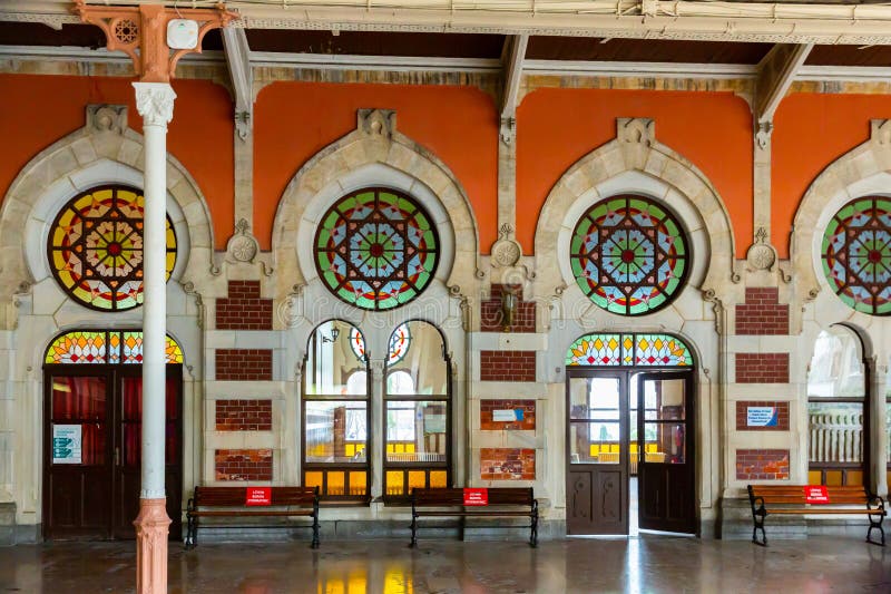 ISTANBUL, TURKEY - JANUARY 14, 2021: Interior of Central Train Station ...