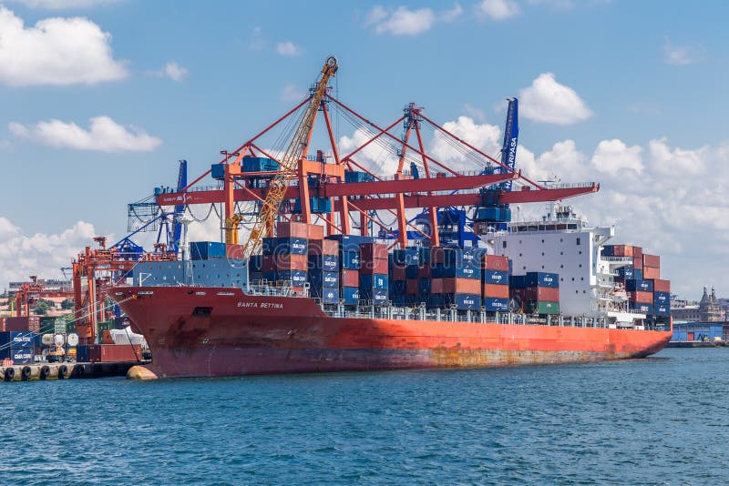Istanbul, Turkey, June 9, 2013: Haydarpasa Container Terminal ...