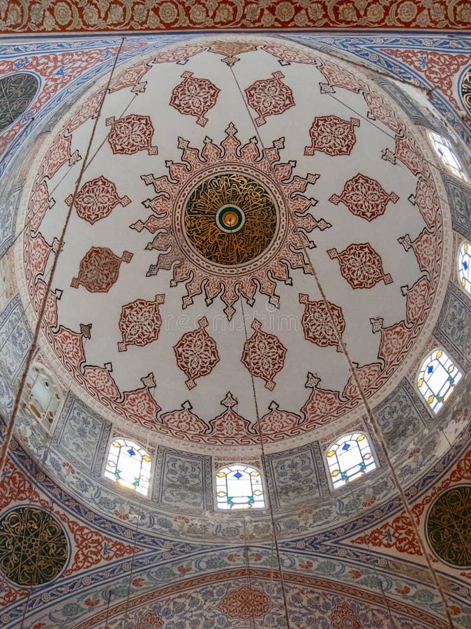 ISTANBUL, TURKEY - MAY, 21, 2019: Interior Shot of the Main Dome of the ...