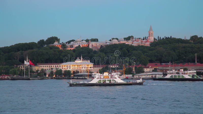 View of Topkapi Palace. Galasta Bridge Area in Istanbul. Bosphorus ...