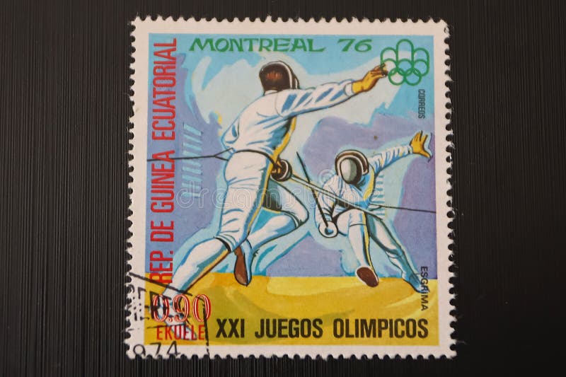 25-07-2024 Istanbul-Turkey: Montreal 76 Olympics Themed Stamp Editorial ...