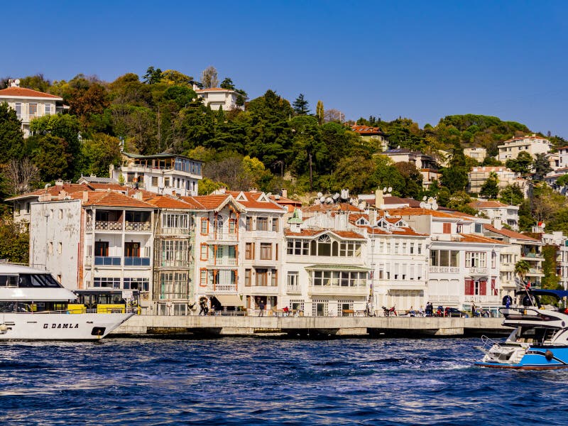 Buildings in Bosphorus Strait in Istanbul Editorial Stock Photo - Image ...