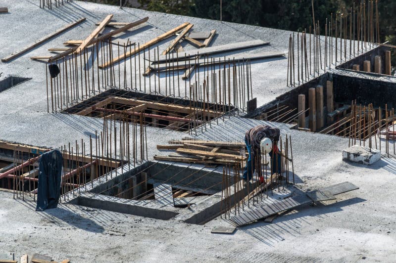 Istanbul, Turkey - November 12, 2016: Construction Worker in a H ...