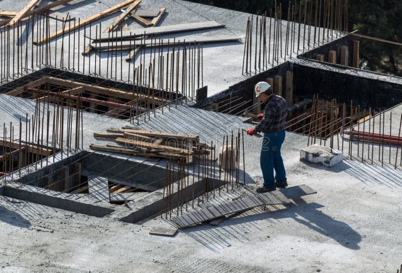 Istanbul, Turkey - November 12, 2016: Construction Worker in a H ...