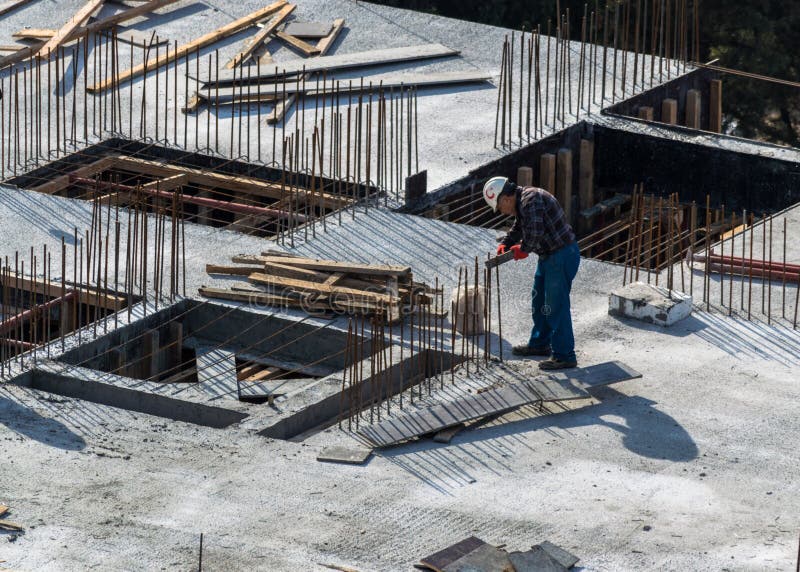 Istanbul, Turkey - November 12, 2016: Construction Worker in a H ...
