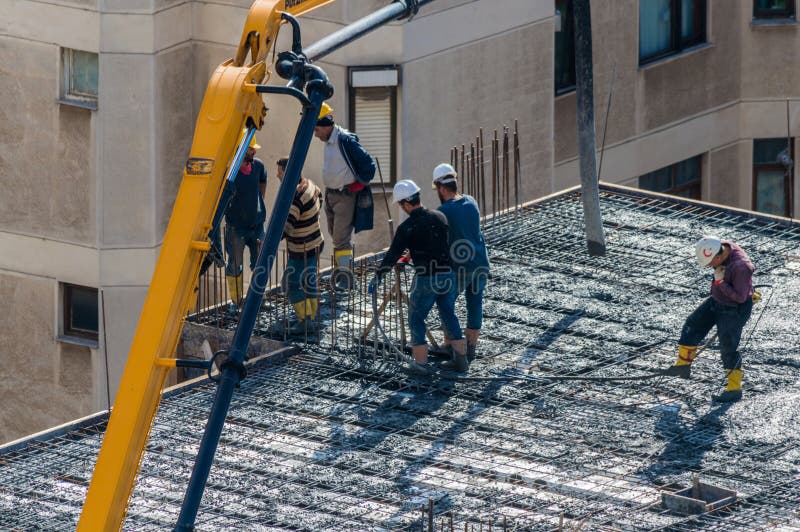 Istanbul, Turkey - November 11, 2016: Construction Workers in a ...