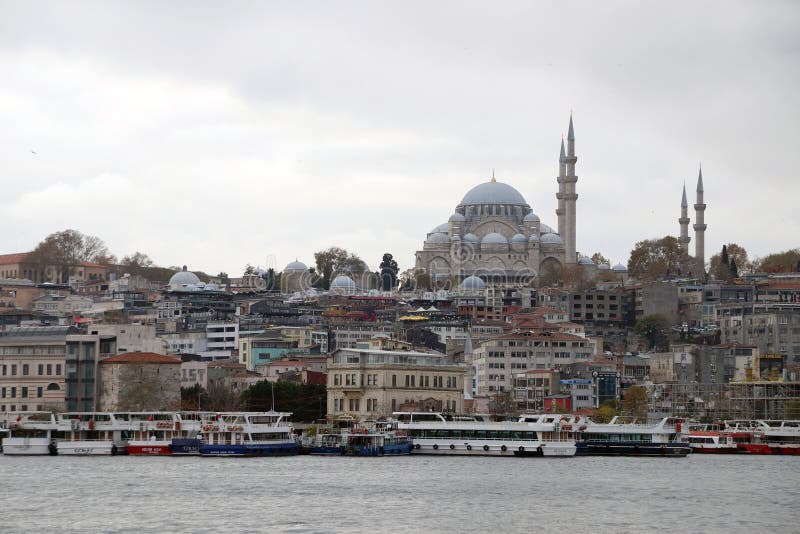 Panorama of the City through the Bosphorus Editorial Image - Image of ...