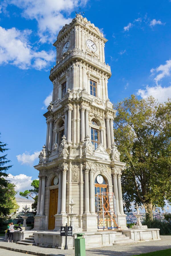 Clock Tower at Dolmabahce Palace Editorial Stock Image - Image of ...