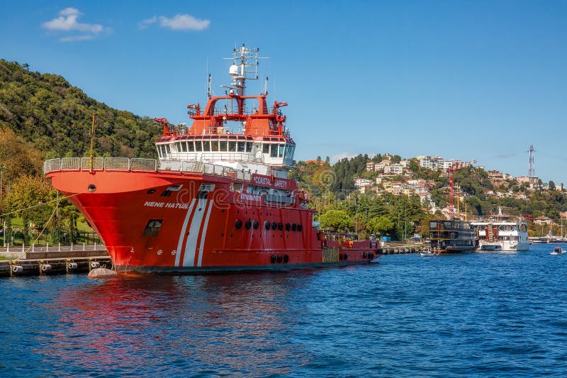 Istanbul, Turkey - October 9th, 2019: Turkish Coastal Security Ship in ...