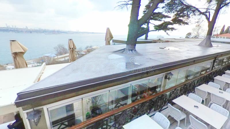 Restaurant Terrace at Topkapi Palace Overlooking the Bosphorus Strait ...