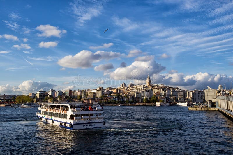 Istanbul, Turkey- September 4, 2021: Panoramic View of Galata Tower ...