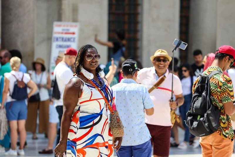03-08-2023 Istanbul-Turkey: Tourists in the Courtyard of the Blue ...