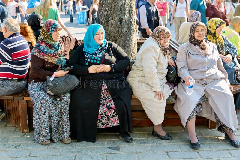 Istanbul Turkey. Turkish Old Women Editorial Photo - Image of sitting ...