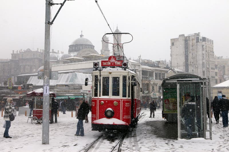 Istanbul under Snow editorial stock photo. Image of turkish - 28708378