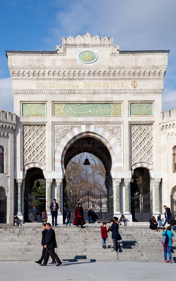 Istanbul University Main Gate and Beyazit Square. Editorial Image ...