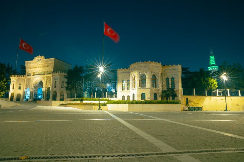 Istanbul University View from Beyazit Square at Night Editorial Photo ...