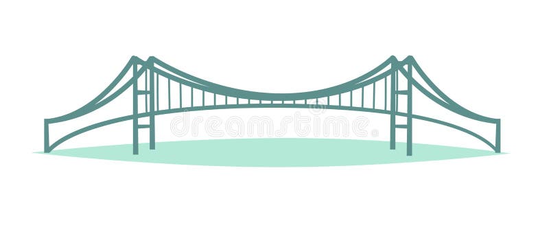 Istanbul Urban Bridge Skyline Vector Illustration Stock Vector ...