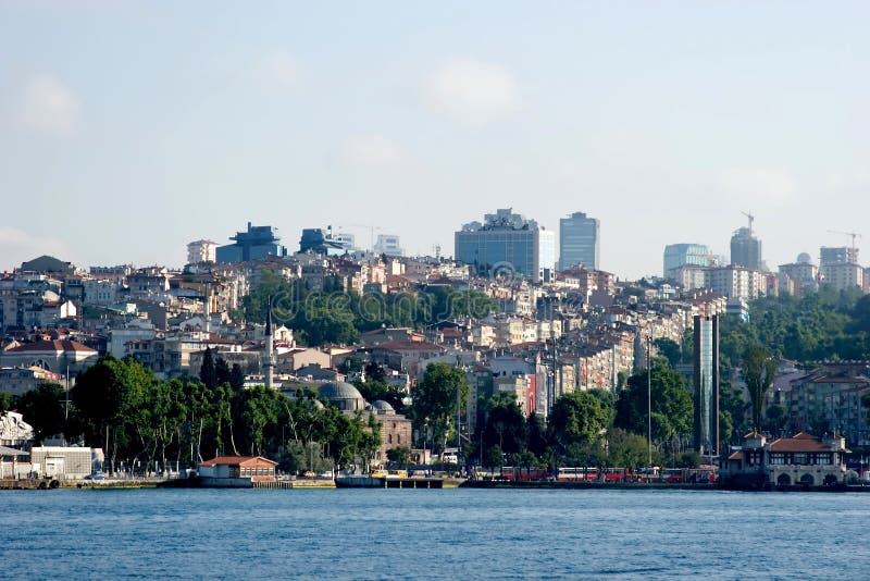 Istanbul Urban Life from the Sea Stock Image - Image of urban, istanbul ...