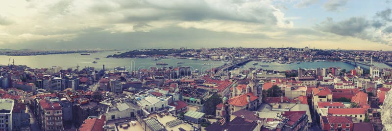 Istanbul view from above editorial image. Image of exterior - 125352455
