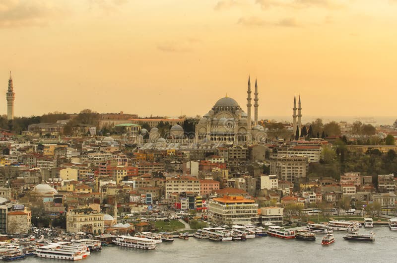 Istanbul, the View of the Old Town Editorial Stock Image - Image of ...