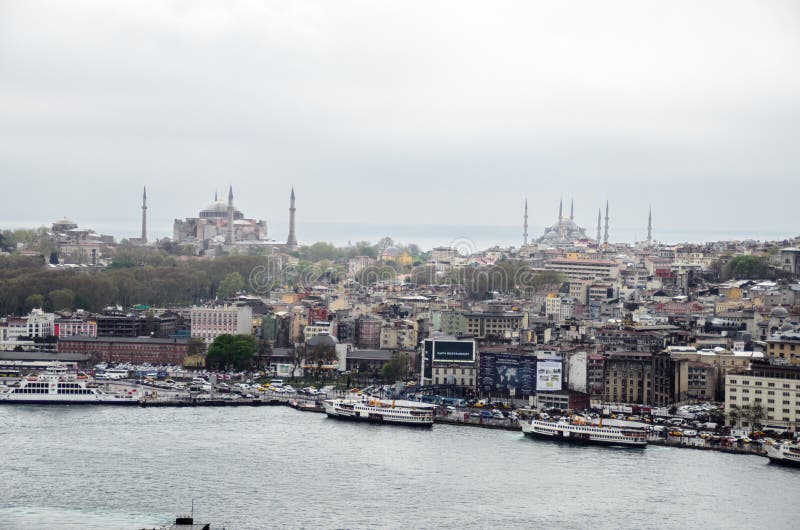 Istanbul views editorial stock image. Image of famous - 50910309