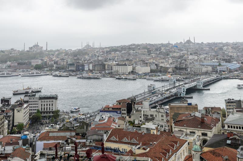 Istanbul views editorial stock photo. Image of district - 50910358