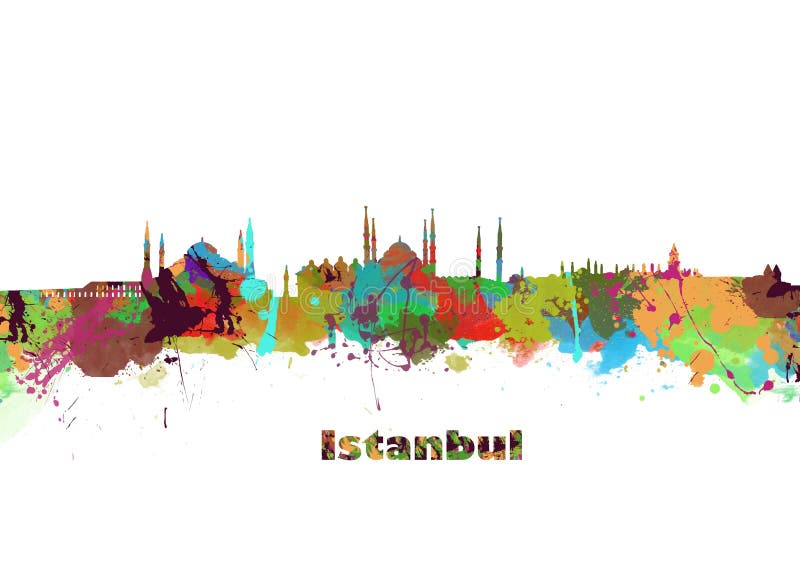 Istanbul City Hand Lettering and Doodles Elements Stock Vector ...