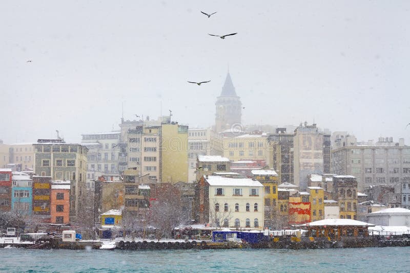 Istanbul in winter stock photo. Image of port, architectural - 27561036
