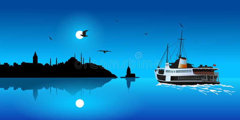 Istanbul Silhouette. Vector Illustration Stock Vector - Illustration of ...